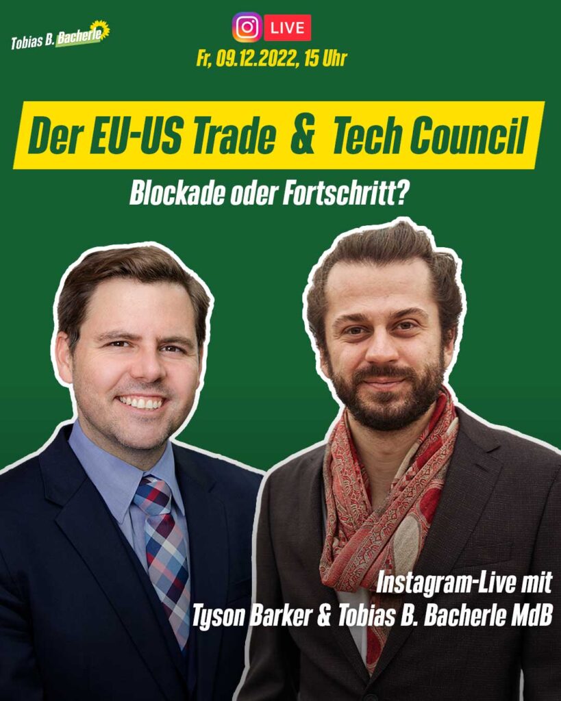 Insta-Live mit Tyson Barker: Der EU-US Trade and Tech Council: Blockade oder Fortschritt ...